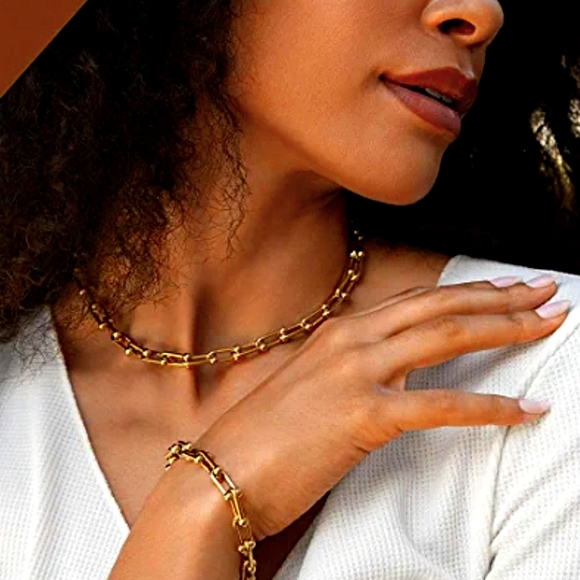 Boutique Emmé | Jewelry | 4k Gold Luxury Chain Link Necklace And ...